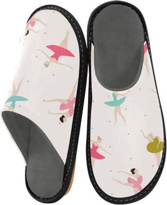 HMZXZ Pantoufles de danse de ballet colorées pour homme et femme, chaussons dintérieur pour la maison, la chambre à coucher, les voyages, multicolore, 37/38