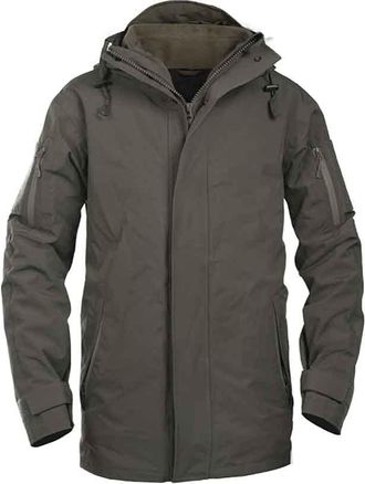 Mil-Tec Warme Regenjacke Unisex - Nässeschutz Jacke wasserdicht - Fleecejacke für Herren & Damen - Als Arbeitsjacke, Militär Jacke, Outdoor Fleece, Funktionsj