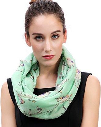Lina & Lily écharpe tube imprimé licornes (Vert)