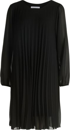 Betty & Co Damen Chiffonkleid mit Plissee L, Schwarz
