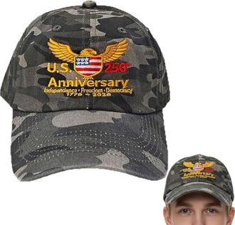 Generic Chapeaux de baseball - Couvre-chef r&eacute;glable | Chapeau de baseball brod&eacute; patriotique pour hommes femmes sports de plein air golf course &agrave; pied voyage q