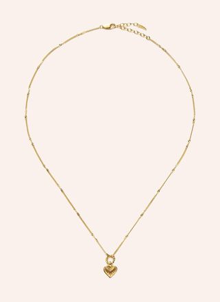Missoma Missoma Halskette Mini Ridge Heart Necklace By Glambou gold