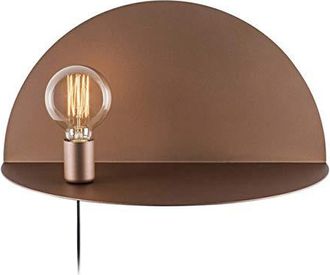 Homemania Wandleuchte Shelfie, Wandleuchte, Kupfer, Metall, 50 x 25 x 25 cm, 1 x E27, max. 100 W