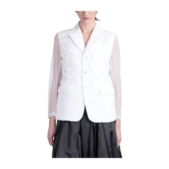 Comme Des Gar&ccedil;ons Damen, Jacken, Wei&szlig;, MGr&ouml;&szlig;e