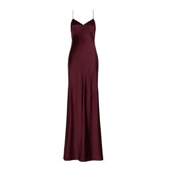 Max Mara Seiden-Satin-Slipdress - - Dresses - Damen - Rot - S