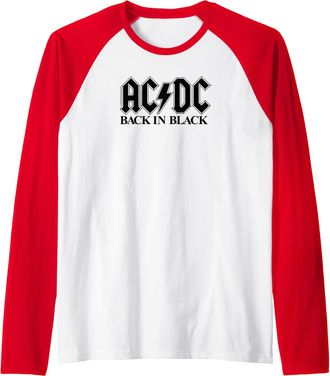 AC/DC Offizielles AC/DC Logo Rock Musik Band Back In Black Raglan