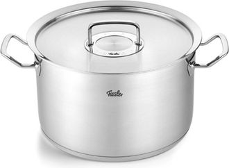 FISSLER Original-Profi Collection/Edelstahl-Kochtopf (Ø 28 cm, 10 L) Töpfe inkl. Metall-Deckel, Innen-Skalierung, Made in Germany - Induktion