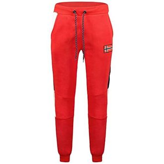 Geographical Norway magostino Men Pantalon Jogging Style - Vetements Sport Confortable Doux - Survetement Homme Decontracte Coton - Automne Hiver Printemps Été (Rouge M)