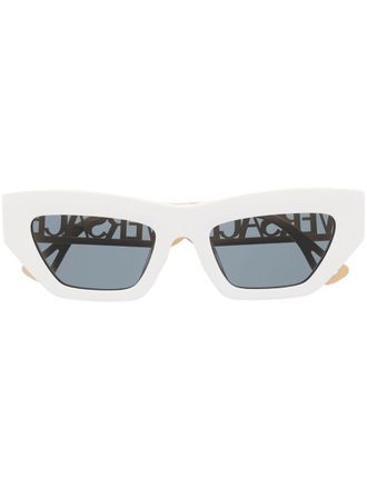 Versace lunettes de soleil &agrave; monture papillon - Blanc