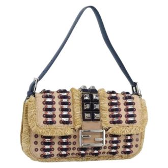 Fendi Pre-owned Vintage Wood Beaded Shoulder Bag - - Pre-owned - Damen - Beige - ONE SIZE