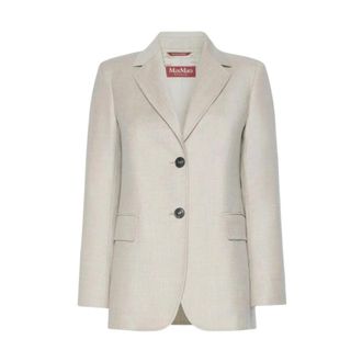 Max Mara Einknopf-Blazer aus Wollflanell - - Jackets - Damen - Mehrfarbig - S