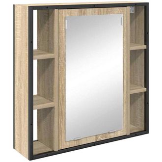 vidaXL Armoire Miroir de Salle de Bain Beige 60 x 16 x 60 cm Vidaxl