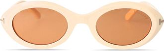 Tom Ford Eyewear Sonnenbrille mit ovalem Gestell - Nude