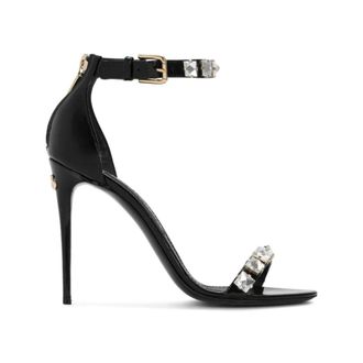 Dolce & Gabbana Kristallverzierte High Heel Sandalen - - Shoes - Damen - Schwarzk - 40 EU