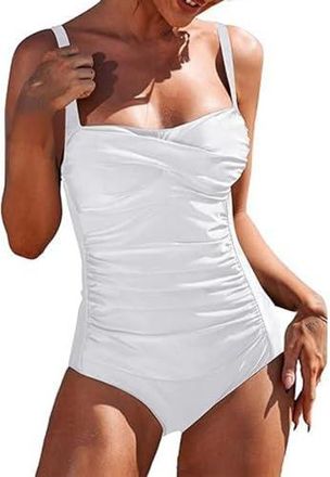 Generico Maillot de bain pour femme - Soutien-gorge intégré - Ventre élégant - Maillot de bain - Curvy - Été - Sexy - Maillots entiers grande taille - Maillot 