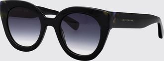 Longchamp Lunettes de soleil ail-de-chat oversize en ac&eacute;tate avec logo