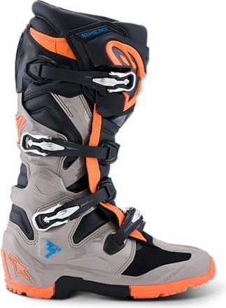 Alpinestars Tech 7 Enduro 2026 Bottes de motocross, grau/schwarz/orange, 6