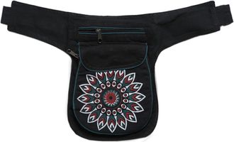 Kunst und Magie Bauchtasche Mandala-Print, Farbe:Schwarz/Grau