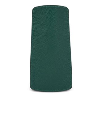 Smythson &eacute;tui pour lunettes panama en cuir - Vert