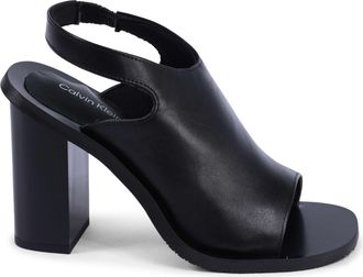 Calvin Klein Leder Slingback Sandalen mit mittelhohem Absatz