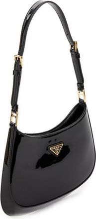 Prada Sac port&eacute; &eacute;paule en cuir verni
