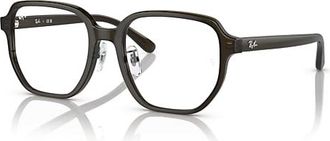 Ray-Ban Rb5424d Optics Transparent Gr&uuml;n Fassung Klar Glas Polarisiert 54-19