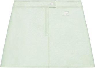 Courr&egrave;ges Femme, Jupes, Vert, Taille: 36 FR Vinyl Reedition Skirt