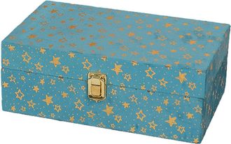 Generic Samt-Schmuck-Organizer, Samt-Aufbewahrungsbox mit Sternen, Aufbewahrungsbox aus, Samt-Schmuck-Organizer mit Sternen, Schmuck-Organizer