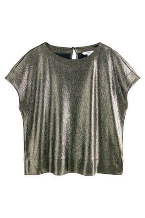 Next T-Shirt Kurz&auml;rmeliges, kastiges Metallic-T-Shirt (1-tlg)