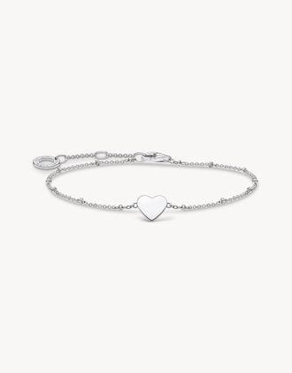 Thomas Sabo Bracelet en argent massif 925 &agrave; coeur et boules-Argent&eacute;