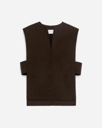Arket Doubleface-Weste Aus Wollmischung -Braun