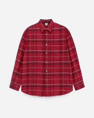 Arket Lockeres Flanellhemd -Rot