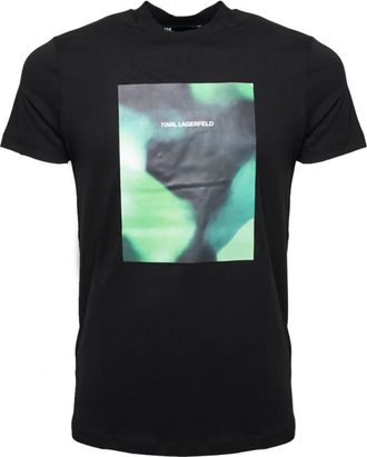 Karl Lagerfeld Homme, Tops, Noir, Taille: XL Photographic T-Shirt