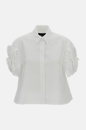 Simone Rocha Kurze Bluse Mit Rosenmuster