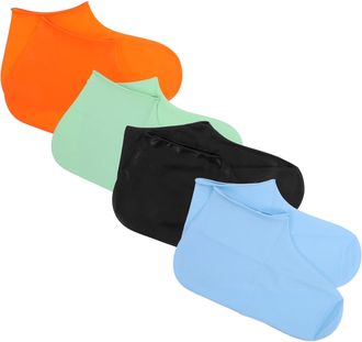 UPKOCH 4 Paar &Uuml;berschuhe aus Weichem Latex rutschfeste Wiederverwendbare Schuh&uuml;berz&uuml;ge in Universalgr&ouml;&szlig;e 38 46 - Regenschutz f&uuml;r Damen und Herren