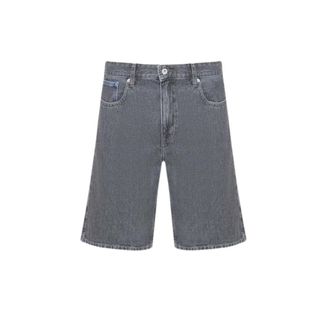 Karl Lagerfeld Regular Logo Denim Short - - Shorts - Herren - Grau - W32