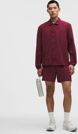 lululemon Short Pace Breaker doubl&eacute; pour Hommes - 13 cm - Burgundy - Taille 2XL