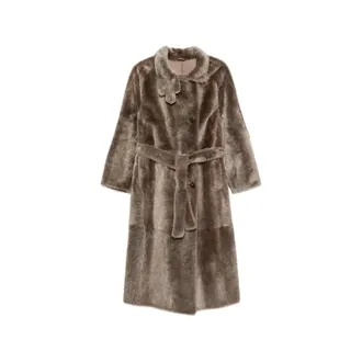 Brunello Cucinelli Belted Shearling Coat