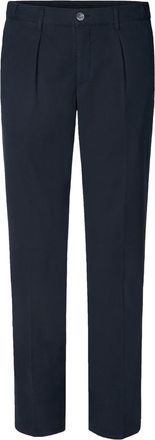 Profuomo Chino mit Bundfalte, Stretch und Perlmuttkn&ouml;pfen, Relaxed Fit in