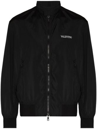 Valentino Garavani veste bomber &agrave; logo imprim&eacute; - Noir