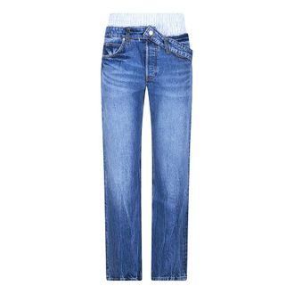 Alexander Wang Femme, Jeans, Bleu, Taille: W26 Jeans slim pr&eacute;-stylis&eacute;s avec ceinture tombante