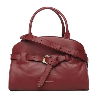 Coccinelle Femme, Sacs, Rouge, Taille: ONE Size Borsa in pelle tracolla regolabile e removibile tre scomparti