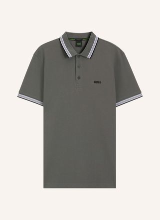 HUGO BOSS Piqu&eacute;-Poloshirt Paddy Curved Regular Fit grau