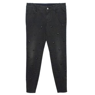 Stella McCartney Grey/Black Jeans With Star Embellishment Size 27/69