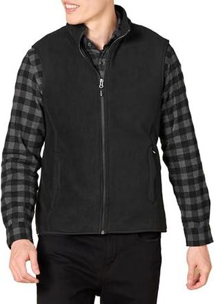 Amazon Essentials Veste Polaire à Fermeture éclair intégrale (Grandes Tailles Disponibles) Homme, Noir, XXL