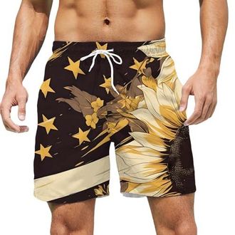 Generic Short de plage d&eacute;t&eacute; pour homme - Pantalon de plage d&eacute;contract&eacute; tendance confortable am&eacute;ricain respirant, Noir, XXL
