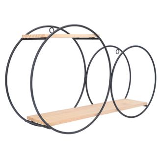 CHICIRIS WGFOIP Rundes Regal für die Wand, Trendiges, Fest Verschweißtes, Doppeltes Verwendungszweck, Starke Tragfähigkeit, Kreisförmiges Wandregal, Wohnzimmer