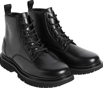 Calvin Klein Femme EVA Mid Lace UP Boot LTH WL WN YW0YW01147 Bottes mi-Hautes, Noir (Triple Black), 38 EU