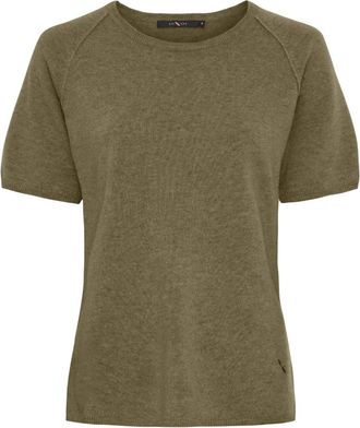 BTF-CPH Btfcph - T-shirt en maille fine en cachemire - Femme - Pulls - Vert - Taille: 42 FR