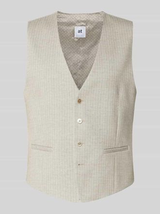 Atelier Torino Weste mit V-Ausschnitt und Paspeltaschen